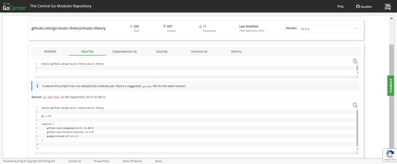 Go Modulesの作成者とユーザをGoCenterを使ってつなげるには | JFrog