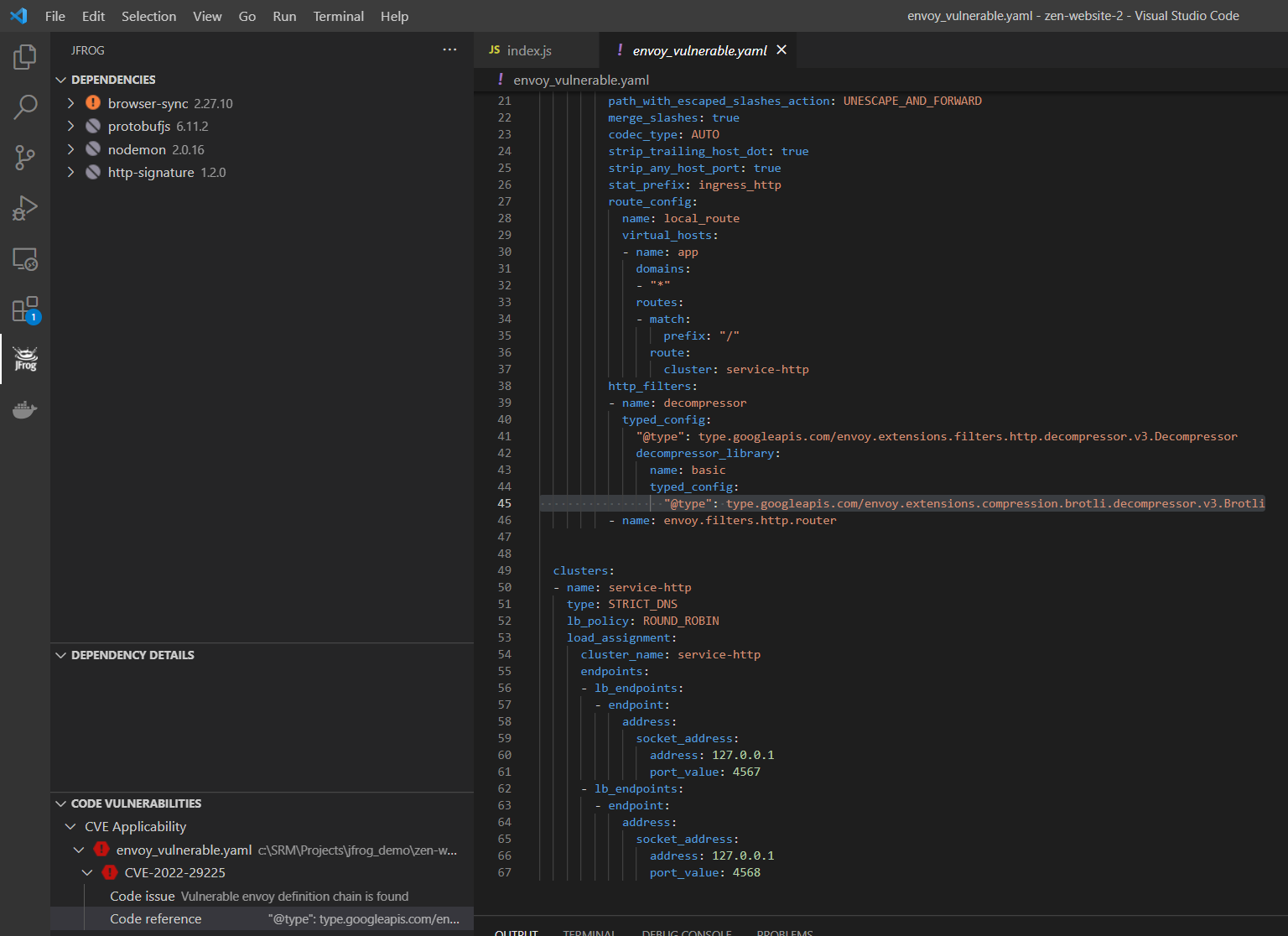 Denial of Service Vulnerability in Envoy Proxy - CVE-2022-29225 | JFrog