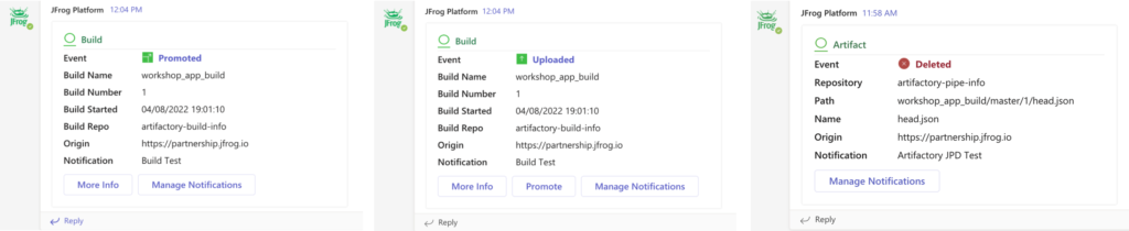 JFrog Application for Microsoft Teams | JFrog