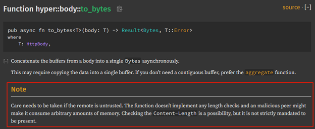 Potential DoS Vulnerability in Rust Hyper